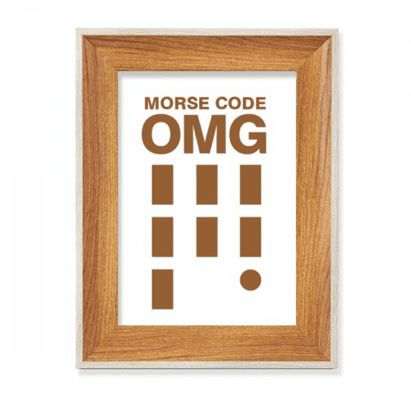 Morse Code Skyline Expression Desktop Wooden Photo Frame Display ...