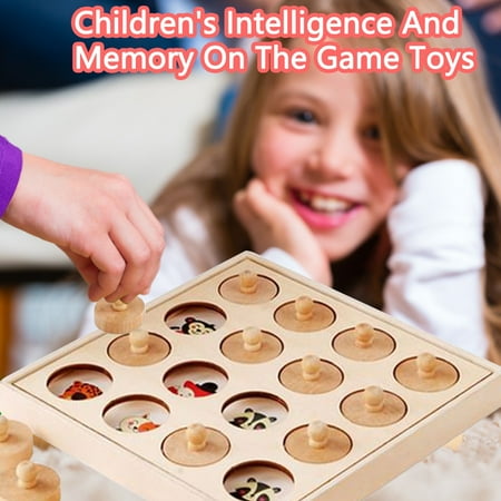 Sruiluo Wooden Memory Chess Children's Educational Memory Pairing Table ...