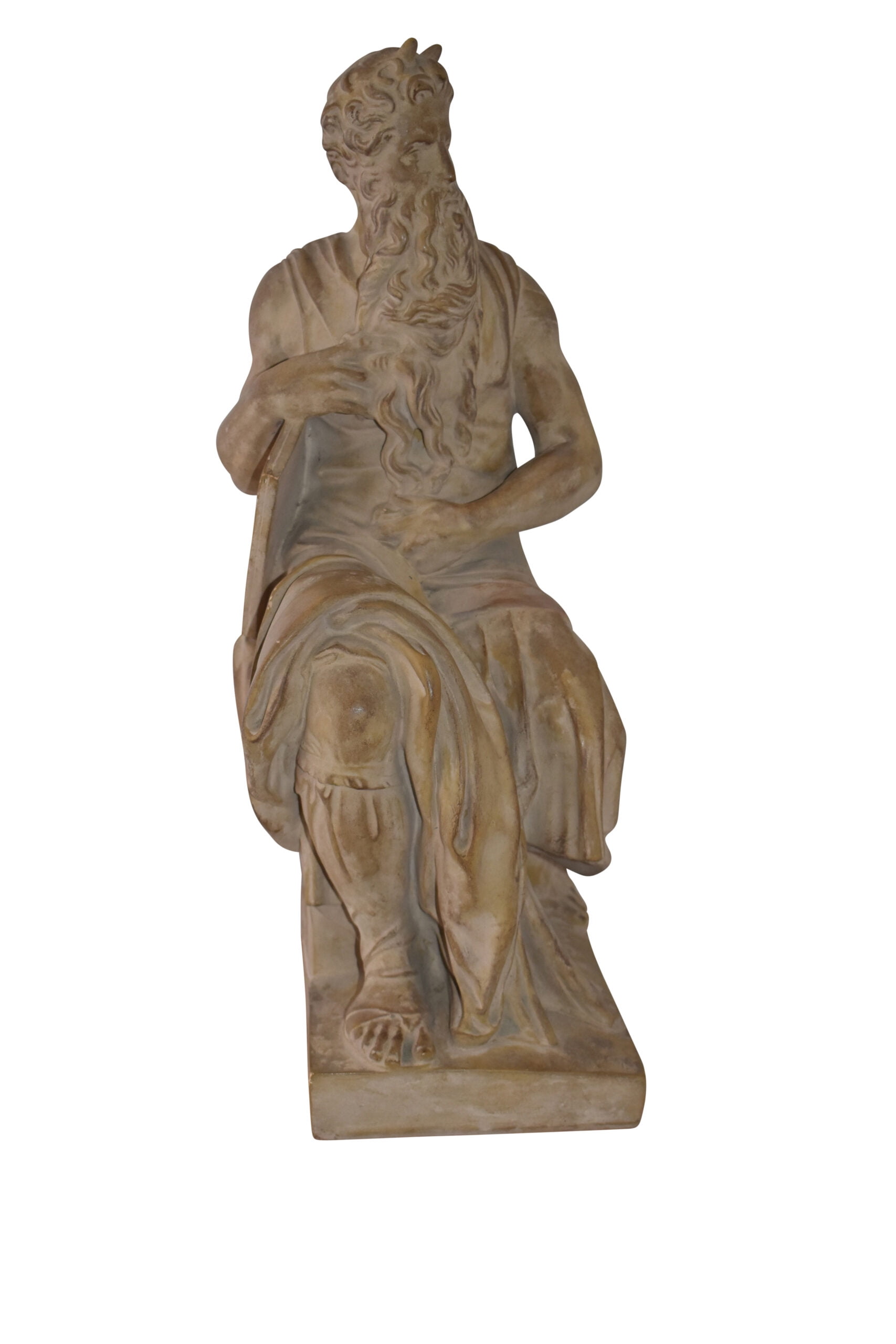Replica of Michelangelo plaster cast Statue of Moses Size: 9" x 10" x ...