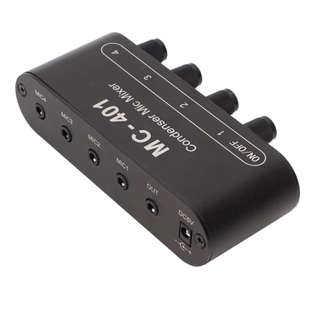 Condenser Microphone Mixer, Adjustable Volume 3.5mm Stereo Dynamic ...