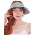Womens Upf 50 Uv Sun Protective Convertible Beach Hat Visor Grey