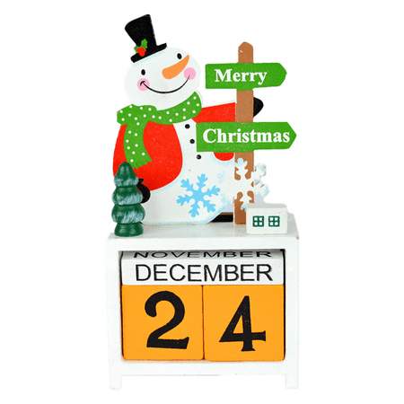 Christmas Countdown Advent Calendar with Number Wooden Blocks ...
