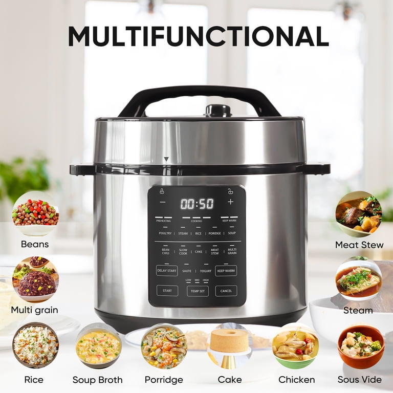 COMFEE' 16 In-1 6 QT Electric Pressure Cooker - 12-in-1 Multi Cooker ...