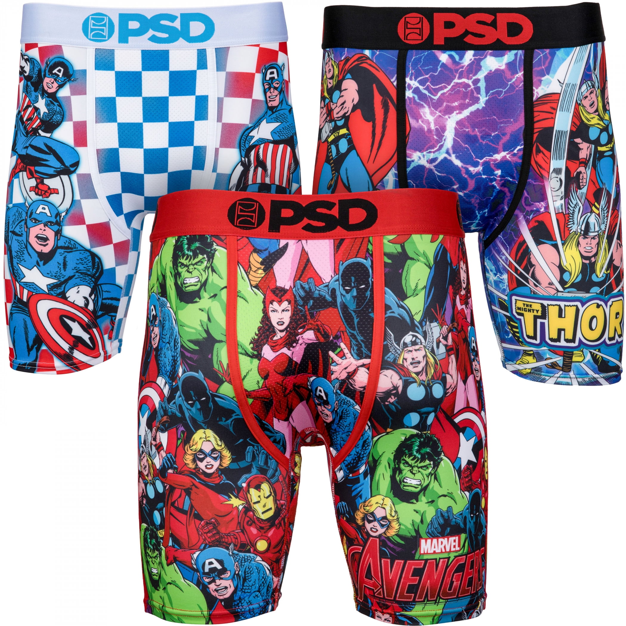 Marvel Avengers Collage 3-Pack PSD Boxer Briefs-Medium (32-34) - Walmart.ca
