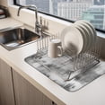 Abstract Art Gray Black Dish Drying Mats for Kitchen Counter, Gradient ...
