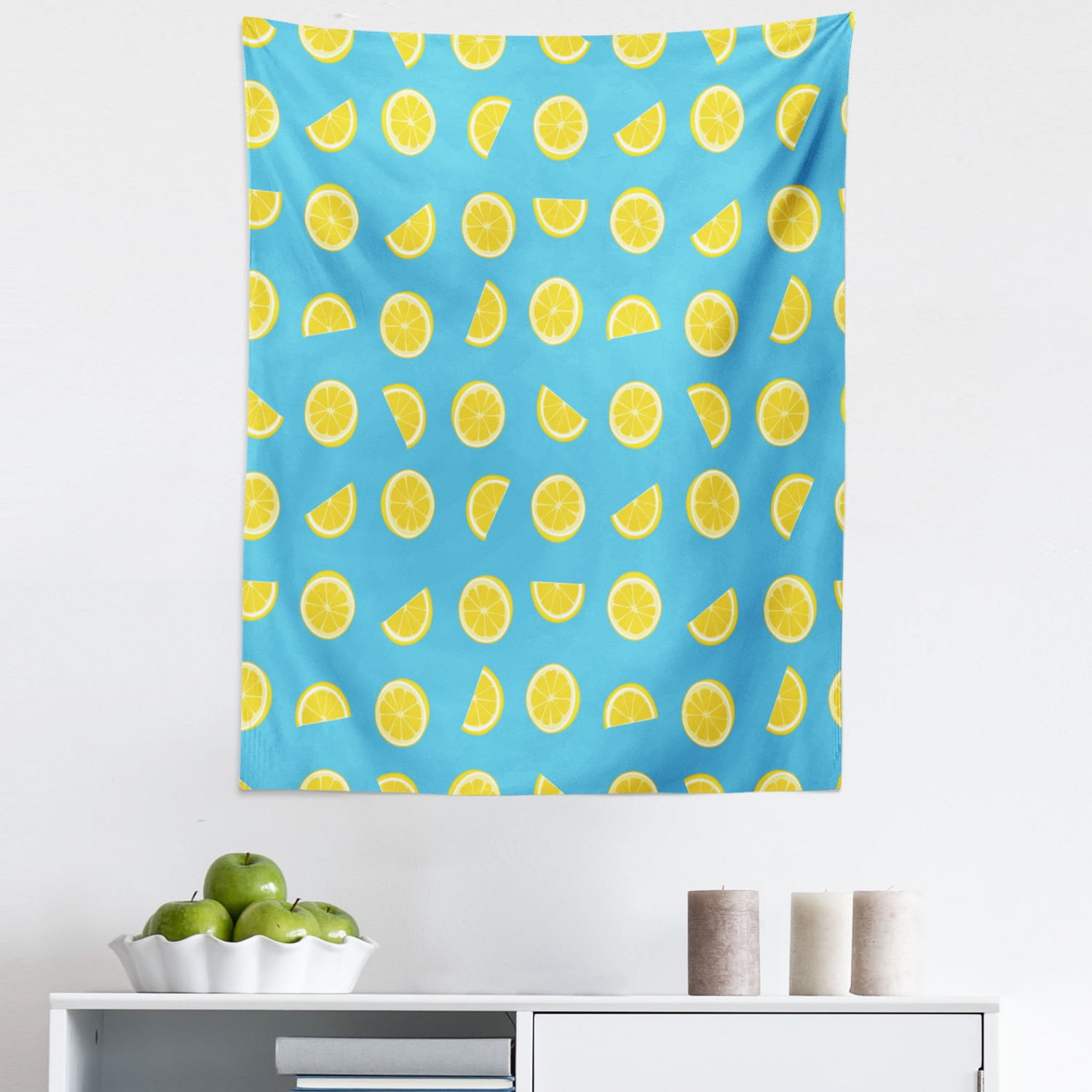 Lemon Tapestry, Fresh Lemon Slices Fruit Happy Summer Sun Exotic ...