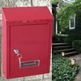Menolana Wall Mount Mailbox Mail Box Lockable Iron Weatherproof Large ...