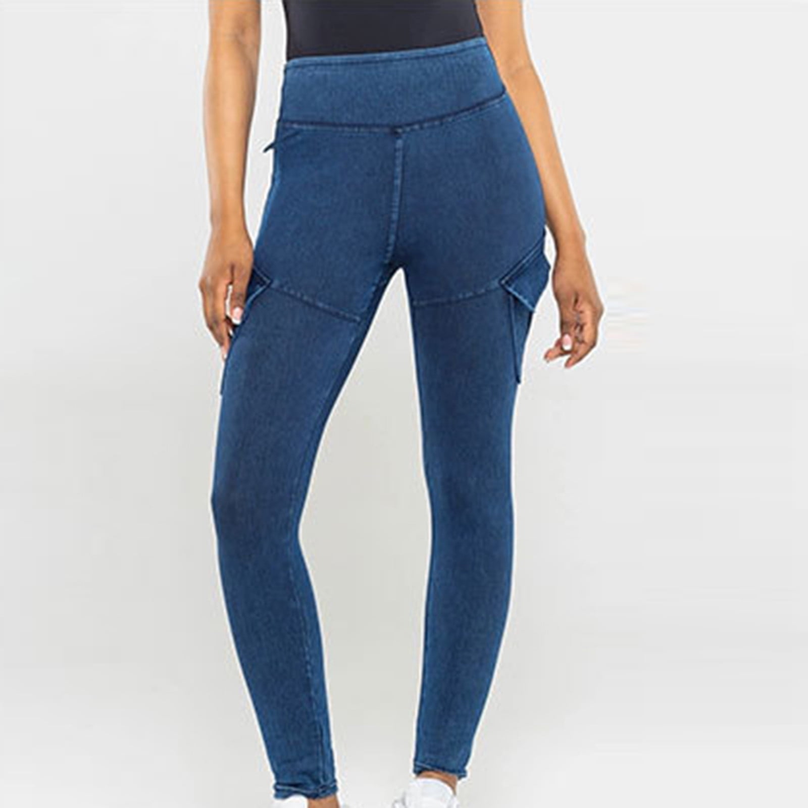 Click here for Aherbiu Leggings For Women High Waisted Denim Pant... prices