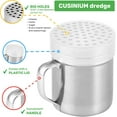 10oz Metal Parmesan Cheese Shakers with Large Holes - With Handle ...