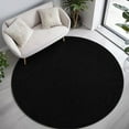 5x5 Feet Round Area Rugs for Living Room Bedroom, Ultra Soft Black ...