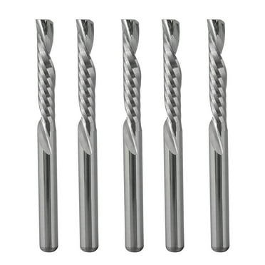 1/4" Dia 2 Flute Low Helix Upcut Spiral End Mill CNC Router Bit - 1/4 ...