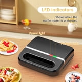 GPED Waffle Maker 2 Slices Compact with Indicator Lights, Cool Touch ...
