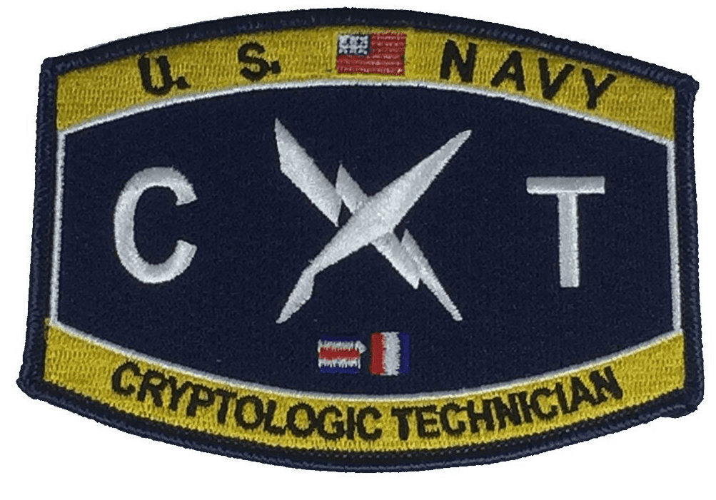 USN NAVY CT CRYPTOLOGIC TECHNICIAN MOS RATING PATCH SAILOR VETERAN ...