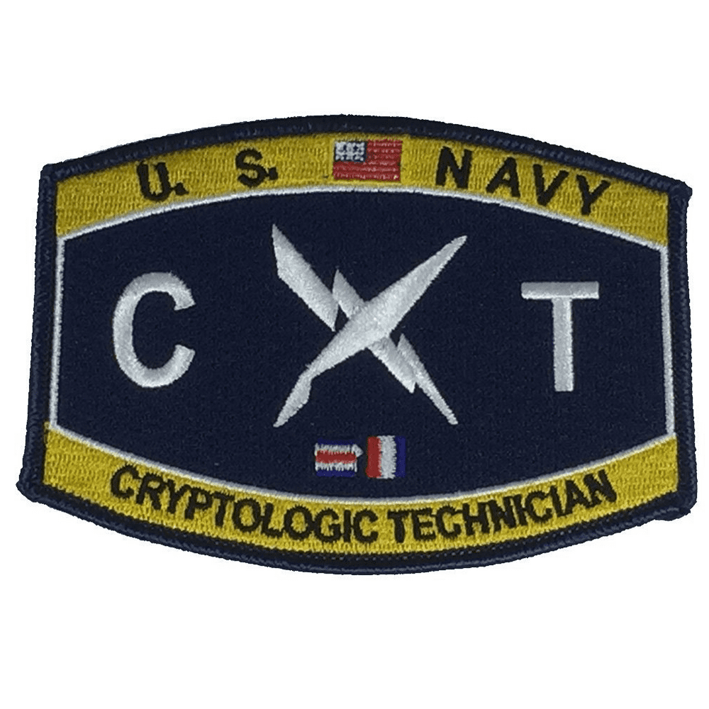 USN NAVY CT CRYPTOLOGIC TECHNICIAN MOS RATING PATCH SAILOR VETERAN ...