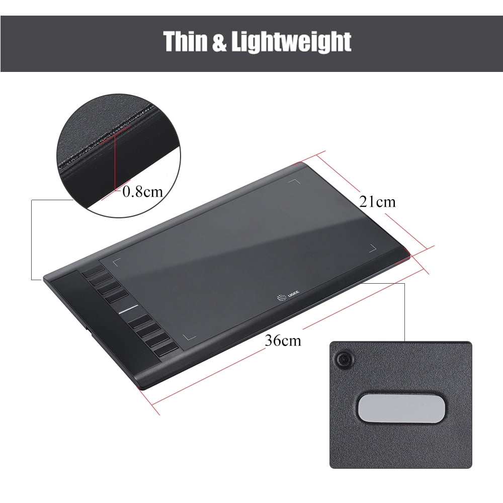 Buy Ugee M708 Upgraded Graphics Drawing Tablet Board with Battery-free ...