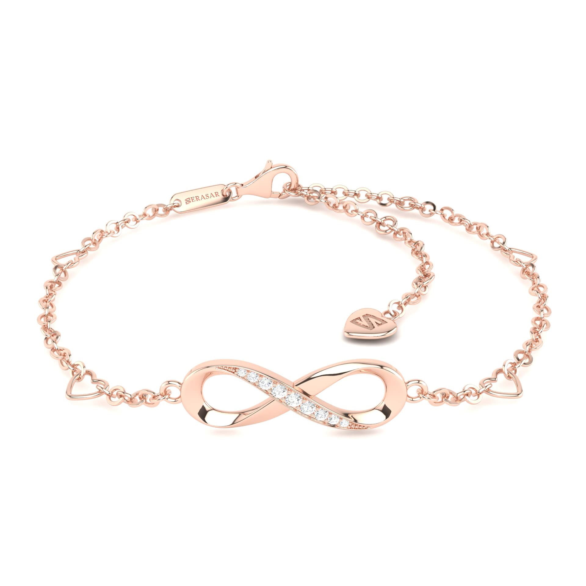 SERASAR - Tobillera de oro rosa de 18 quilates para mujer, joyería de ...