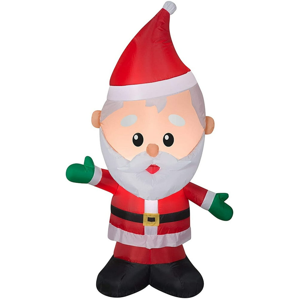 Gemmy 4FT Tall Santa Claus Inflatable Indoor Outdoor Holiday Decoration ...