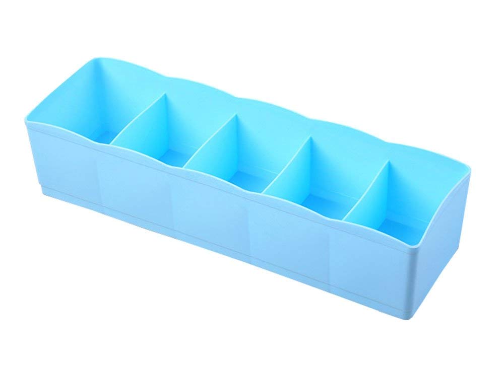 DCP 5-Drawer Blue Plastic Storage Boxes Closet Drawer Organizer 2 Pack ...