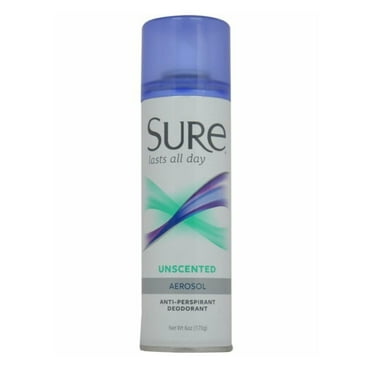 Sure Invisible Aerosol Anti-Perspirant Deodorant Spray, Unscented for ...