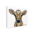 Hippie Hound Studios 'Cow Bambi White' Canvas Art - Walmart.com