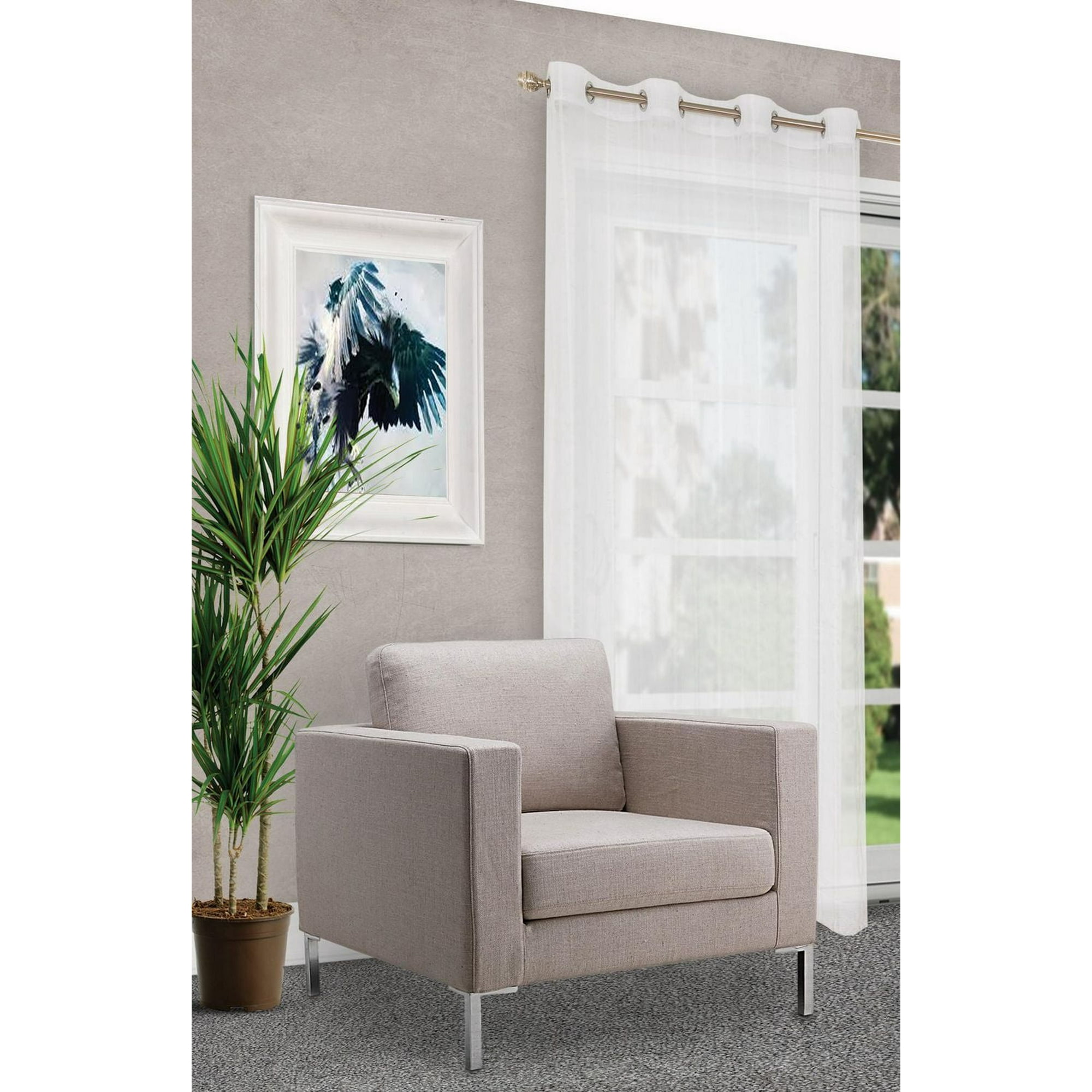 Click here for Gouchee Home Harper Striped Grommet Sheer  Set Of... prices