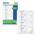 Money Receipt Book, Three-Part Carbonless, 7 X 2.75, 4/page, 200 Forms ...