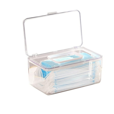 Mask Storage Box with Lid, Transparent Mask Storage Case, Openable Mask ...