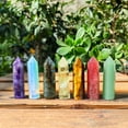 1.6"-1.8" Natural Crystal Tower Point Wand Obelisk 6 Faceted Crystals ...