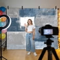 Abstract Art Photography Backdrop 12x8FT, Navy Grey Smear Texture ...