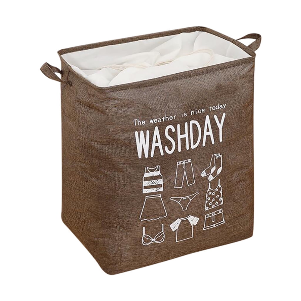 75L Large Drawstring Basket, Tall Laundry Basket Hamper, Bundle Blanket ...