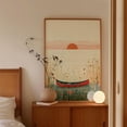 Canoe Lake, Sunset Landscape Wall Art, Scandinavian Print, Collection ...