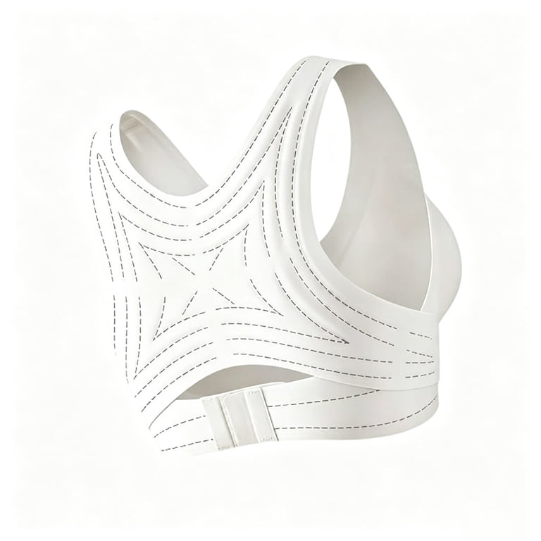 MOONDU Women's Posture Bra Front Closure Wireless Back Support Seamless ...