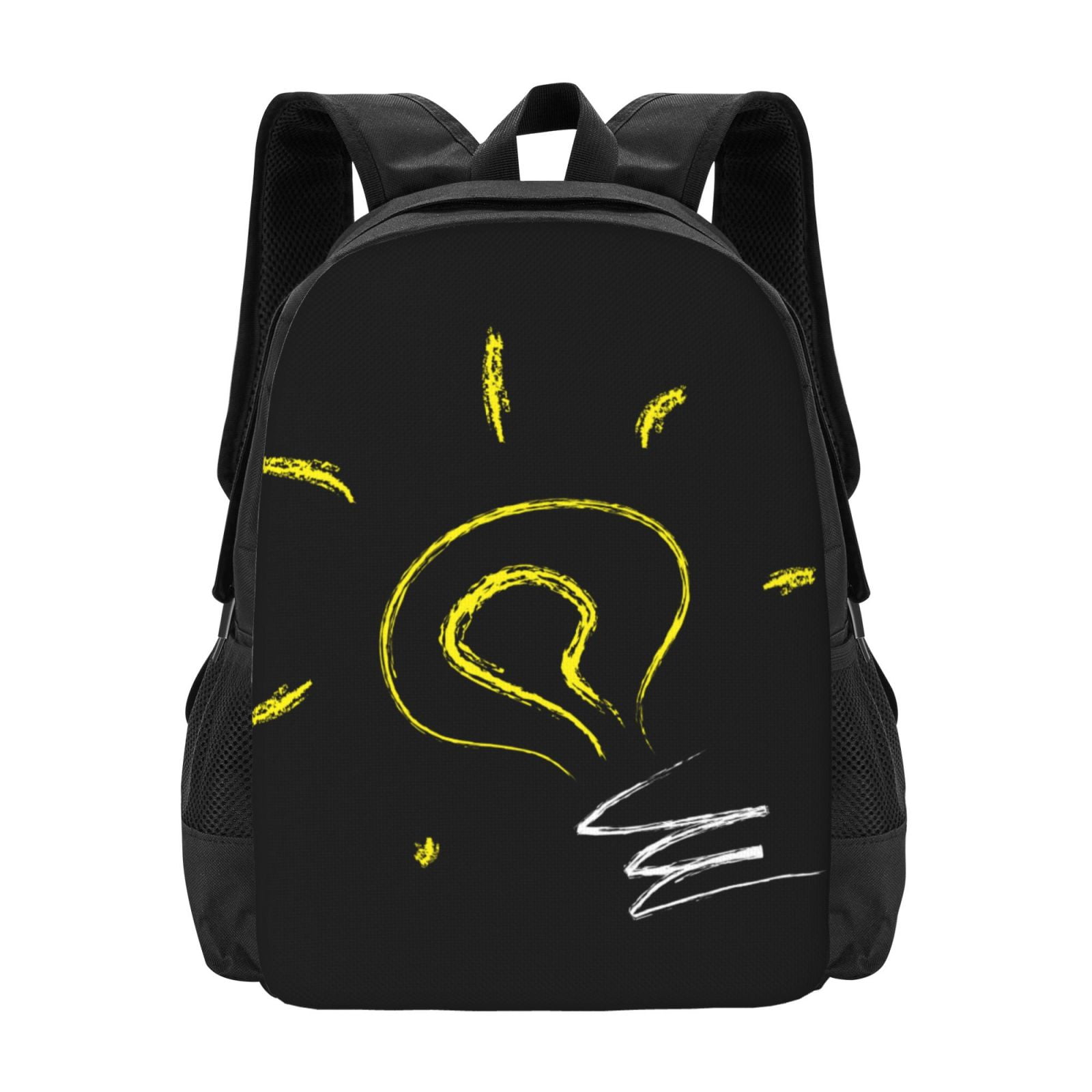 Lightweight Backpack, Creative Light Bulb Pattern Casual Backpack Men ...