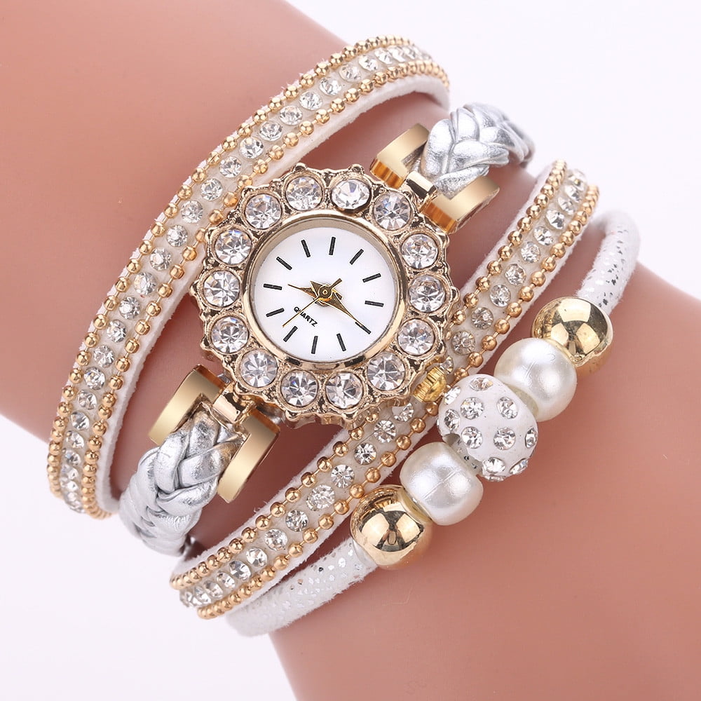 Wgoup Women Watches Fashion Vintage Weave Wrap Quartz Wrist Watch Bracelet For Ladiespinkbuy 2
