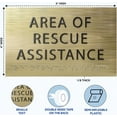 6" X4" Area of Rescue Assistance Sign- Tactile Graphics Grade 2 Braille ...