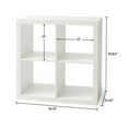 Better Homes & Gardens 4 Cube Storage Organizer, White Texture ...