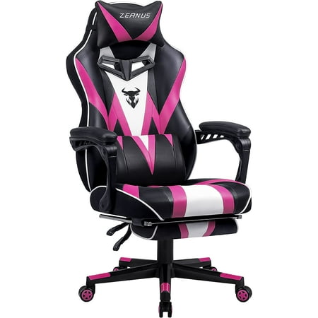 Pink Gaming Chair, Gaming Computer Chair for Girls, Reclining Gamer ...
