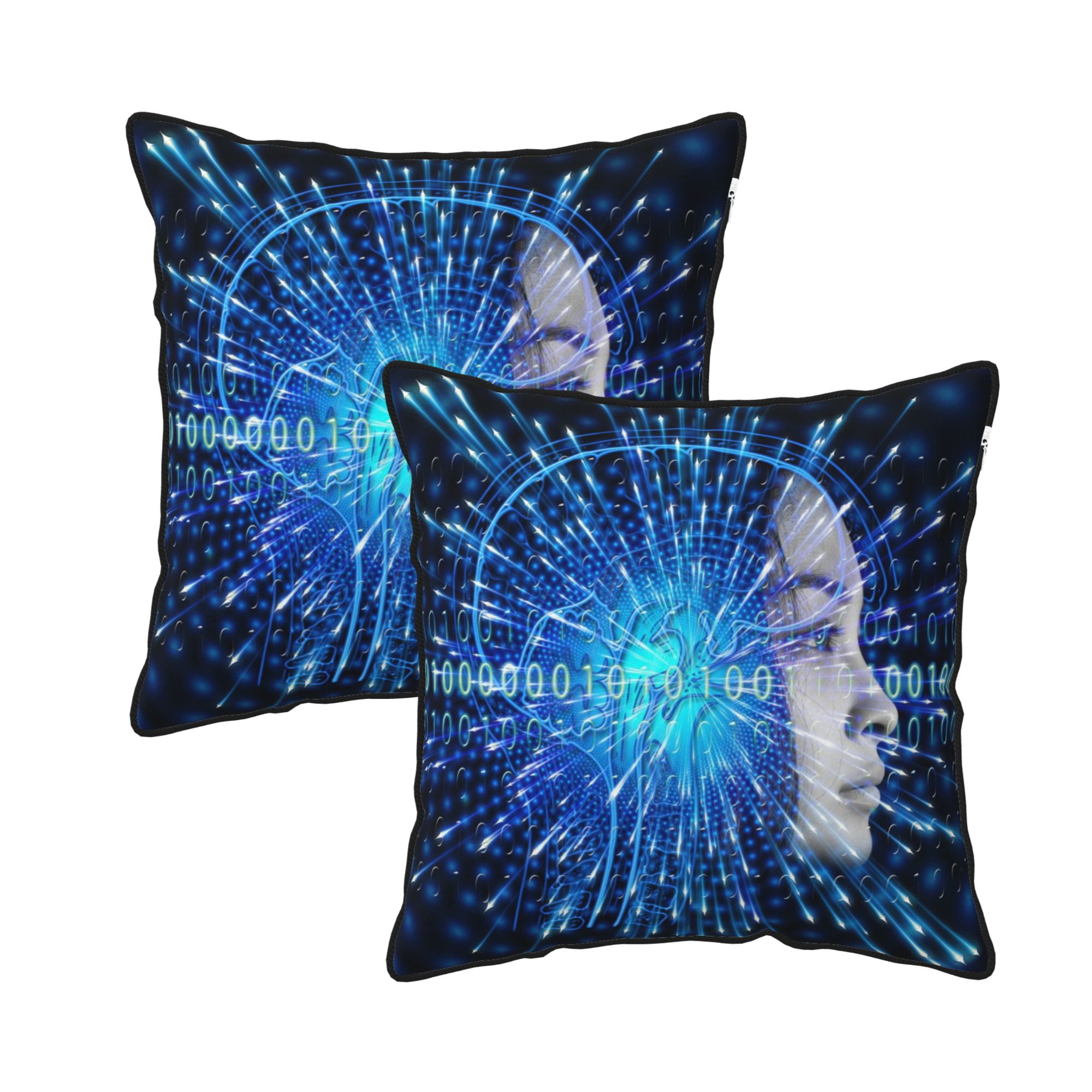 Velvet Decorative Throw Pillow Covers Set of 2, Soft Square Cushion Cover with Invisible Zipper ...