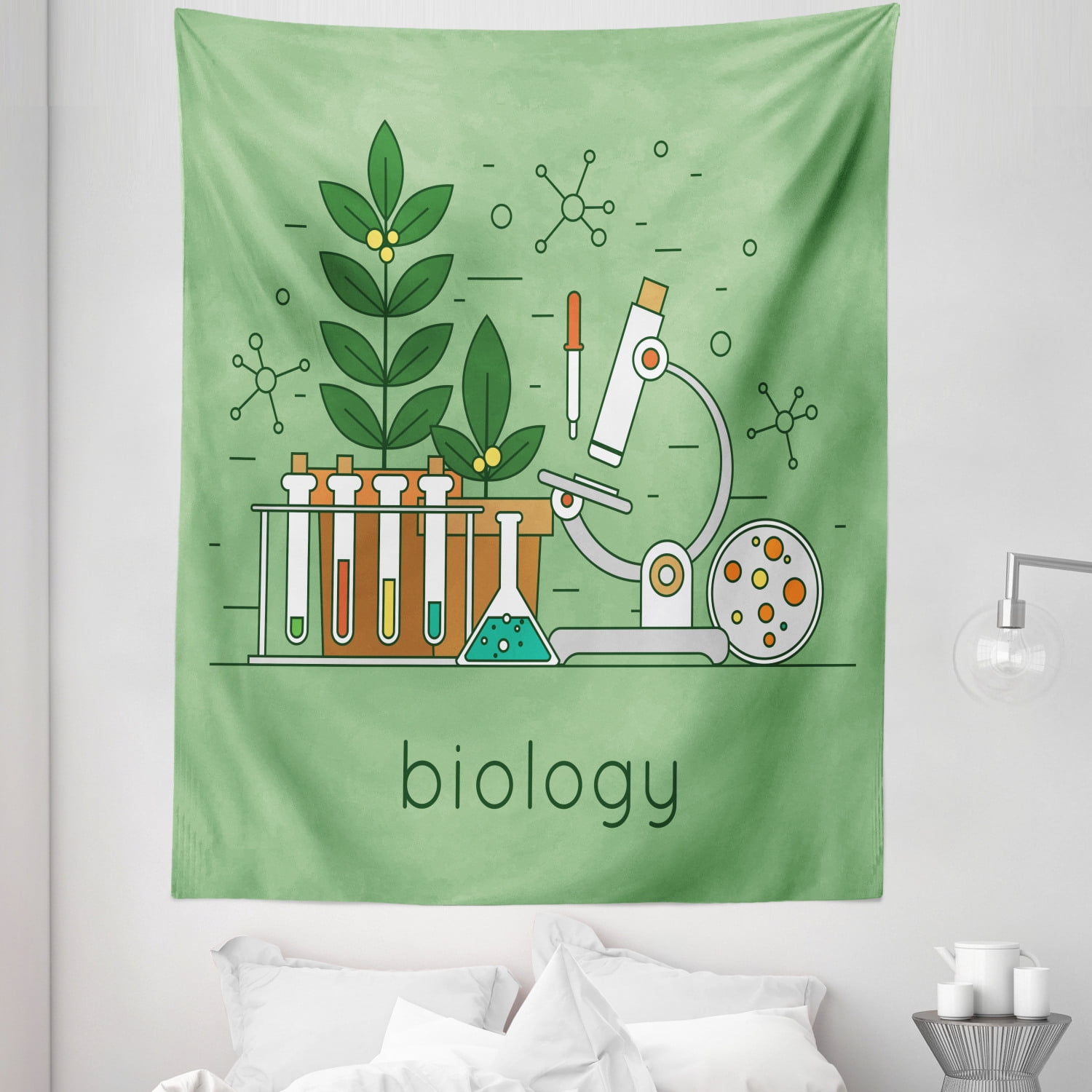 Lab Tapestry, Biology Laboratory Workspace and Research Equipment ...