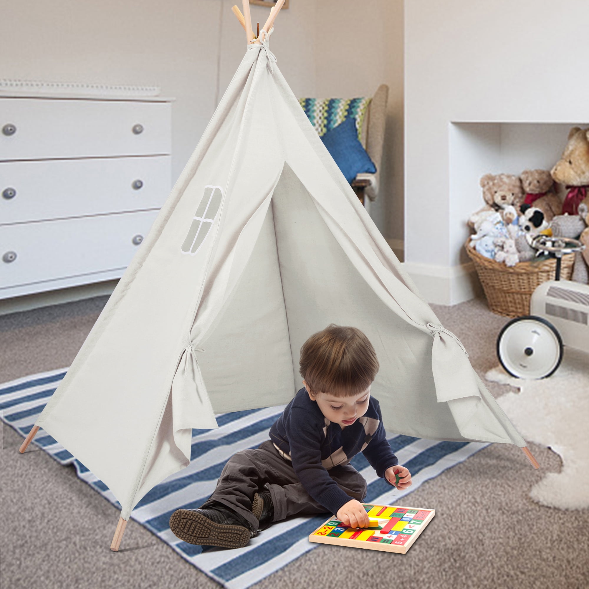 YouLoveIt Teepee Play Tent for Kids Foldable Girls Playhouse Toy Tent ...