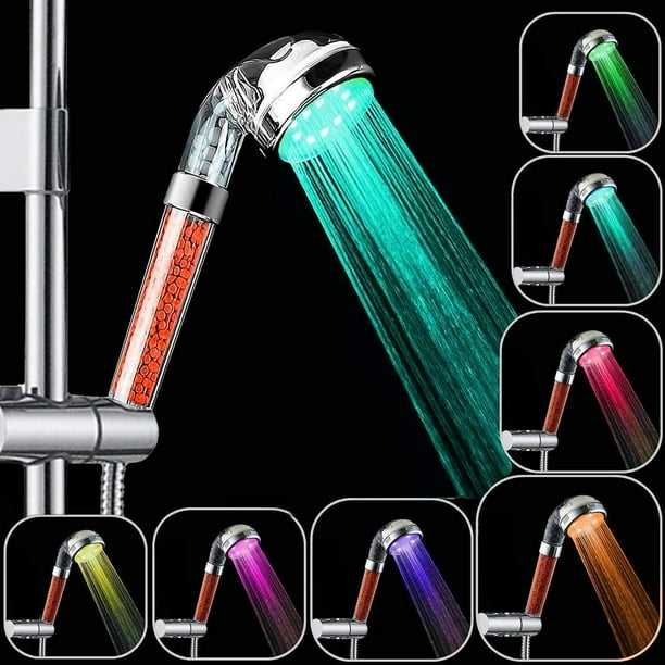 Color Changing LED Shower Head - Handheld Shower Head with Hose and ...