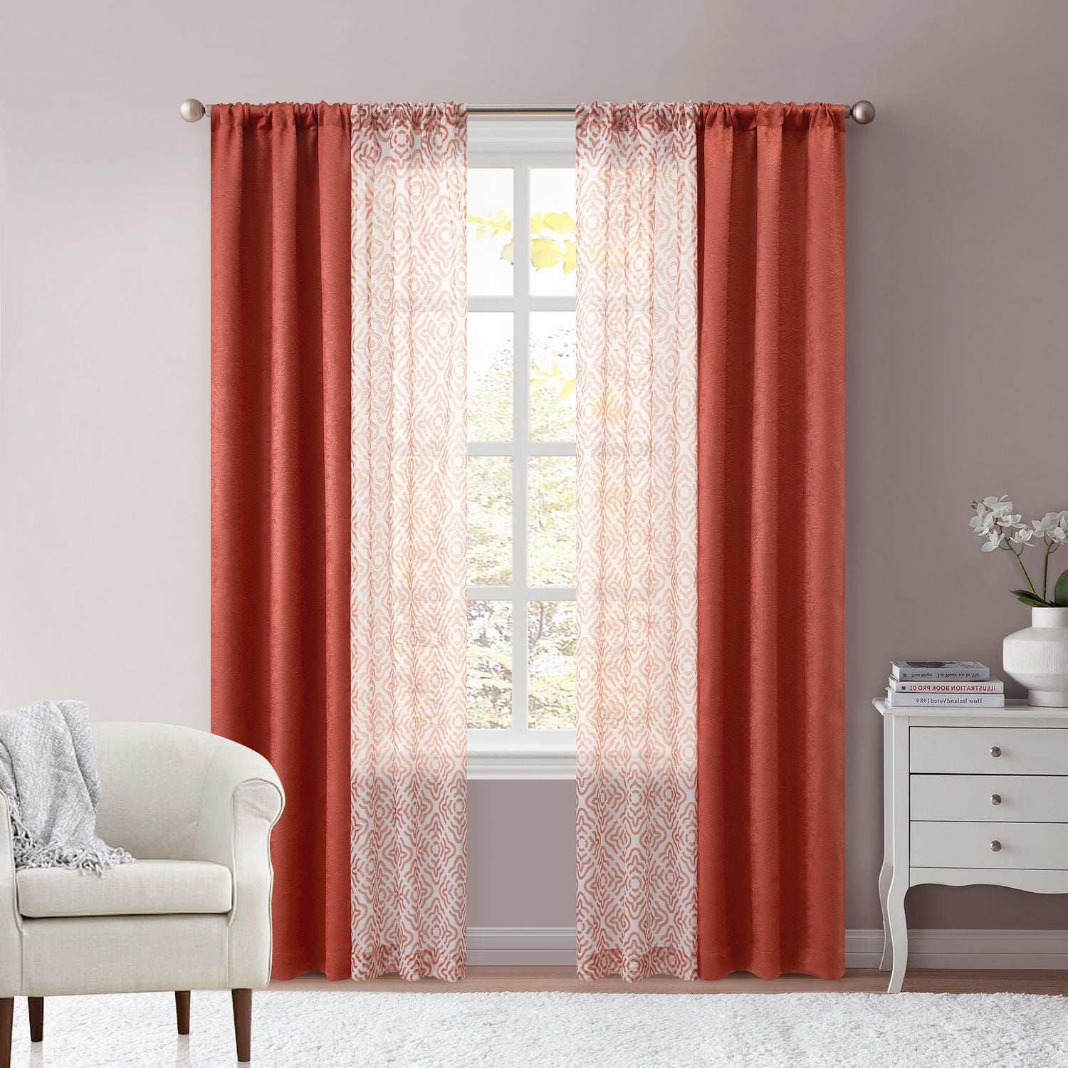 Click here for Mainstays Metallic Blackout Window Curtains Panel... prices