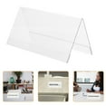Clear Plastic Name Plates for Desk 6pcs V Shape Blank Nameplate Display ...