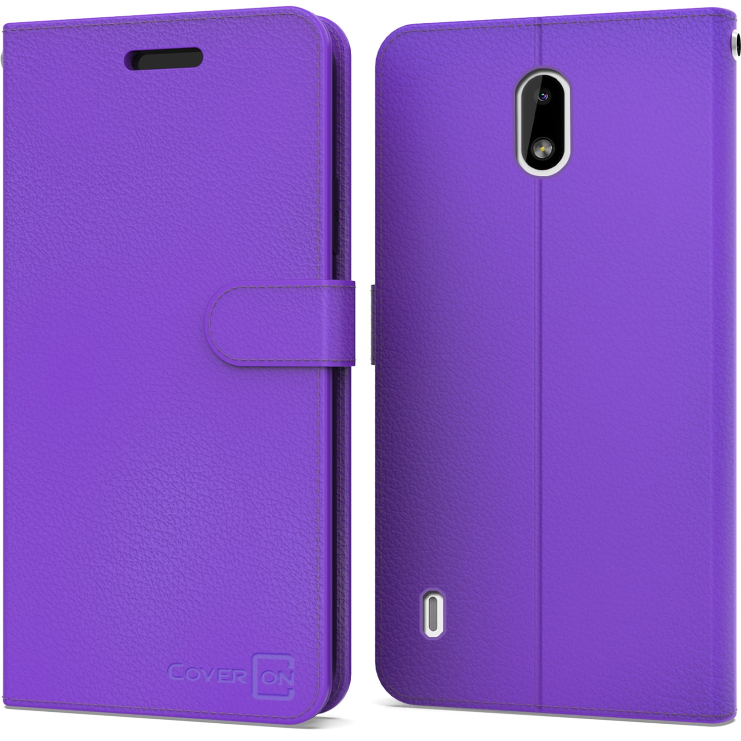 CoverON For Nokia C2 Wallet Case (5.7"), RFID Blocking Vegan Leather 6x ...