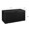 Devoko 100 Gallon Outdoor Resin Storage Box, Black - Durable Outside ...