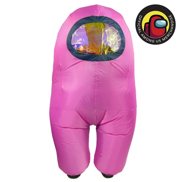Among Us Inflatable Fancy Dress Halloween Costume, Adult One Size Pink ...
