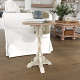 DecMode 16" x 23" White Wood Intricately Carved Scroll Accent Table ...