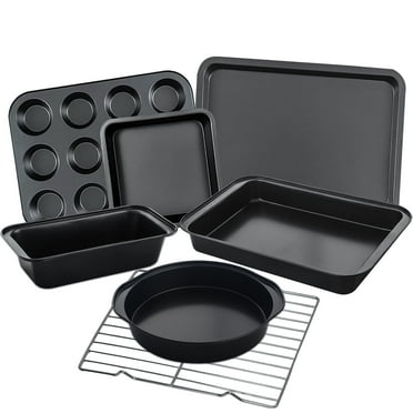 NutriChef 8 Piece, Copper Non-stick Carbon Steel Bake Pan Set - Walmart.com