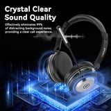 Wantek Over-ear wireless headset with noise-canceling microphone for ...