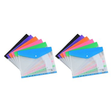 BAZIC Poly Envelope Binder Pocket Folder, 3 Hole Punched, Clear Letter ...